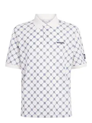 MANORS Piqué Monogram Goat Polo Shirt - Ivory