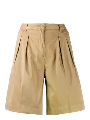 Woolrich Khaki Cotton Wide-leg Shorts - Neutrals