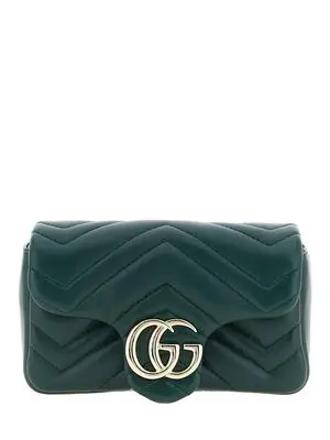 Gucci GUCCI GG Marmont Mini Shoulder Bag Green