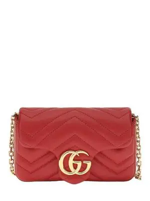 Gucci Gg Marmont Mini Shoulder Bag - Red