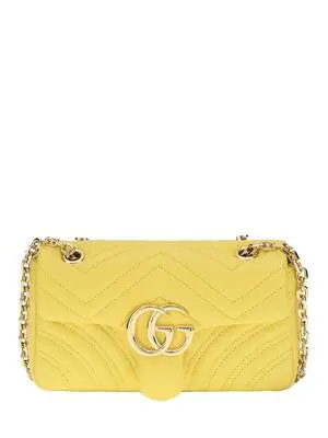 Gucci GUCCI GG Marmont Mini Shoulder Bag Yellow