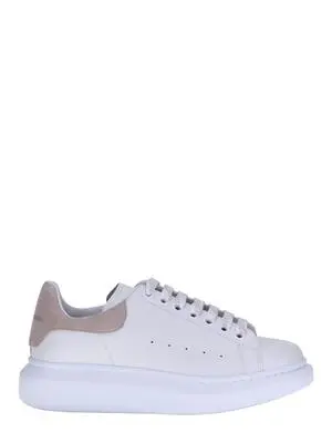 Alexander McQueen Leather Sneakers With Platform Sole - White