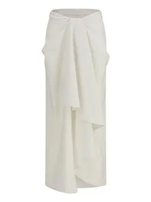 Givenchy Draped Wool And Mohair Skirt - White
