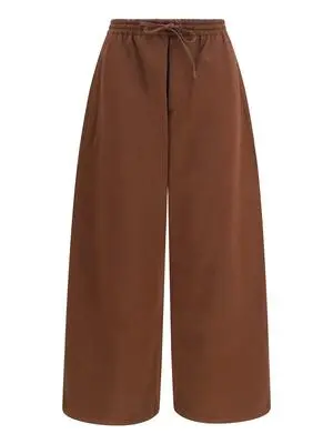 Loewe Drawstring Cotton Pants - Brown