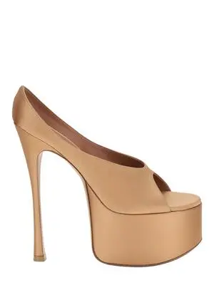 Amina Muaddi Anok Plateau Pumps - Cream