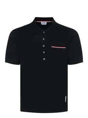 Thom Browne Short Sleeves Polo - Blue
