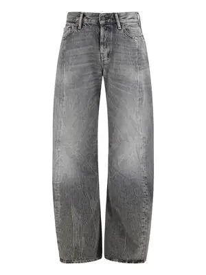 Acne Studios Barrel Jeans Tie & Dye Denim - Gray