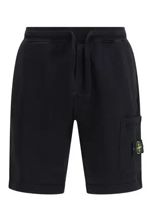Stone Island Cargo Pocket Jogger Shorts - Black