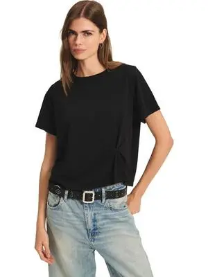 Velvet By Graham & Spencer Rhou" Cotton Jersey T-shirt - Black
