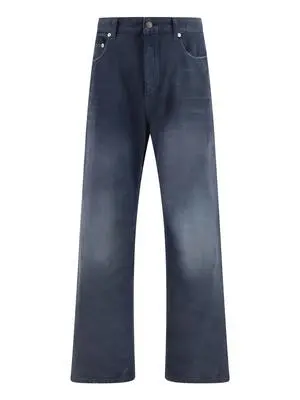 Balenciaga Wide-leg Denim Jeans - Blue