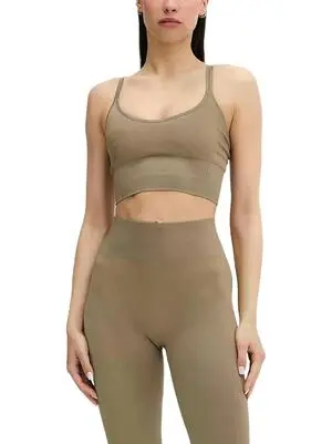 CASALL Seamless Ribbed-knit Cropped Top - Neutrals