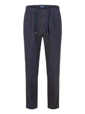 DRUMOHR Pleated Drawstring Trousers - Blue