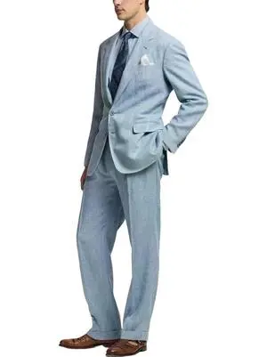Ralph Lauren Purple Label Double-pleated Trousers - Blue