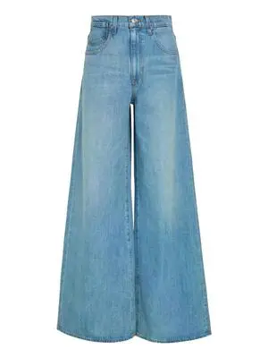 Paige Cameron Wide-leg Denim Jeans - Blue
