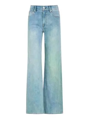 Alice + Olivia Chic Faded Wide-leg Jeans - Blue