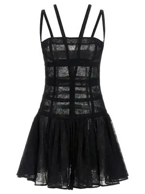 GIOVANNI BEDIN Lace Bustier Mini Dress - Black
