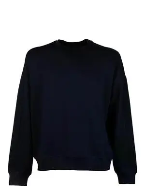 OWN Logo Embroidered Dropped Shoulder Sweater - Blue