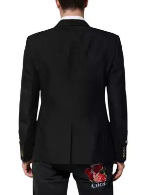 Dolce & Gabbana Embellished Shawl-lapel Blazer - Black