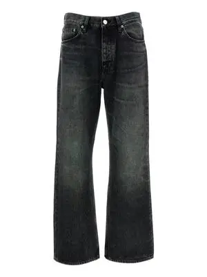 SUNFLOWER Kick-flare Raw-denim Jeans - Black