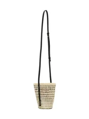 Loewe Braided Woven Shoulder Bag - Neutrals