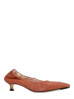 LA ROSE Elasticated Pointed-toe Pumps - Orange