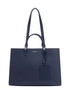 Furla Large Deva Leather Tote Bag - Blue