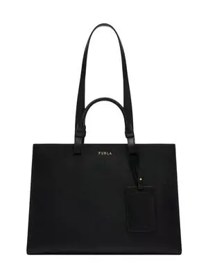 Furla Deva Logo-lettering Tote Bag - Black