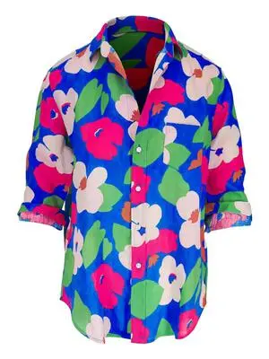 Frank & Eileen Eileen Floral Print Shirt - Blue