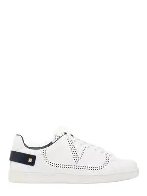 Valentino Garavani Backnet Calfskin Trainers - White