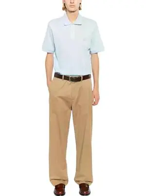 BOSS Logo-embroidered Polo Shirt - Blue