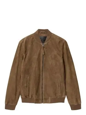 ALLSAINTS Suede Morten Bomber Jacket - Brown