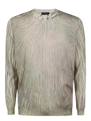 Avant Toi Textured Long-sleeve T-shirt - Grey