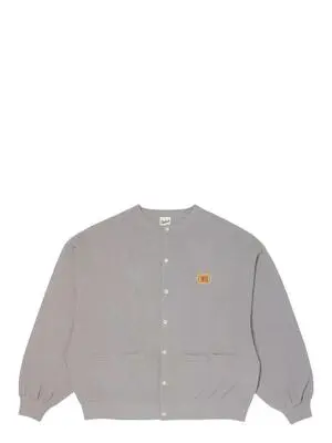Woolrich Cotton Pique Logo-patch Cardigan - Grey