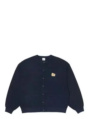 Woolrich Pique-knit Crew-neck Cardigan - Blue