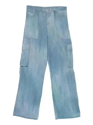 Ermanno Scervino Trompe L'oeil Print Cargo Pants - Blue