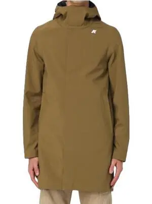 K-WAY K-Way Long Hooded Jacket With Zipper And Side Pockets