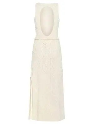 DEVON Braided Belt Maxi Dress - White