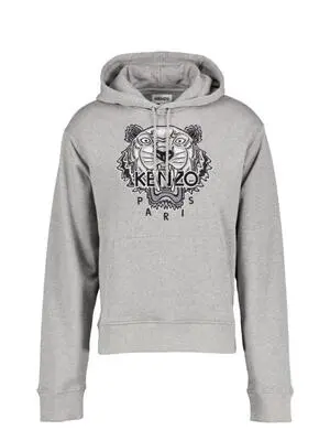Kenzo Varsity Tiger Logo Hoodie - Gray
