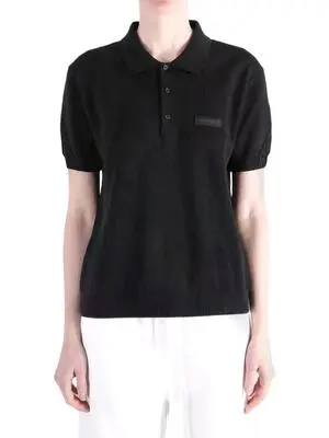 Givenchy Logo-patch Polo Shirt - Black