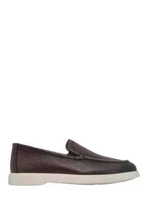 BARRETT Perforated Leather Loafers - Brown