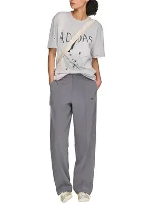 SONG FOR THE MUTE Adidas X 007 Logo-embroidered Pintuck Trousers - Grey