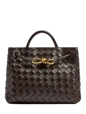 Bottega Veneta Small Andiamo Woven Bag - Black