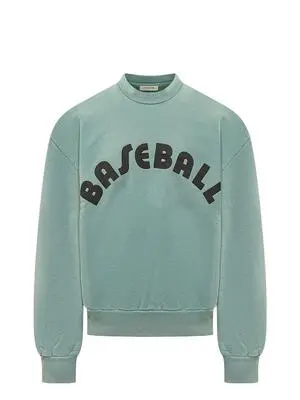 Fear Of God Crewneck Sweatshirt With Letter Print - Green