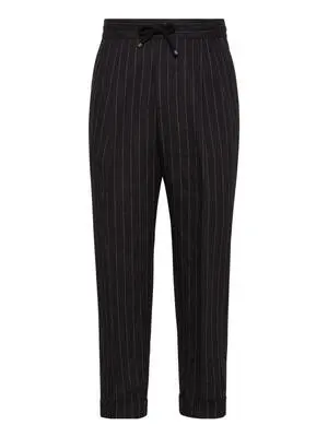 BRUNELLO CUCINELLI Brunello Cucinelli Striped Linen Trousers