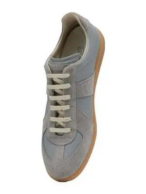 MAISON MARGIELA Replica Leather-panelled Sneakers - Gray