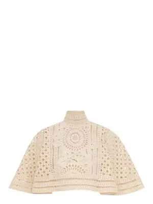 Zimmermann Indra Cropped Cape - Tea