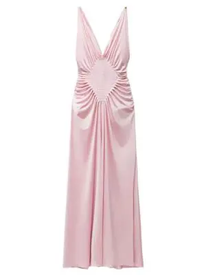 Versace Viscose-jersey Draped Gown - Light Pink