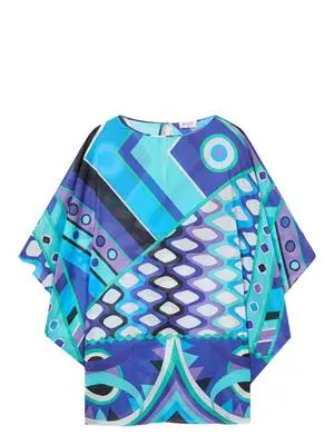 Emilio Pucci Vivara Printed Kaftan Dress - Blue