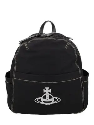 VIVIENNE WESTWOOD Contrast Stitch Logo Backpack - Black