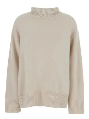Soft Goat Ribbed Knitwear With Long Sleeves - No